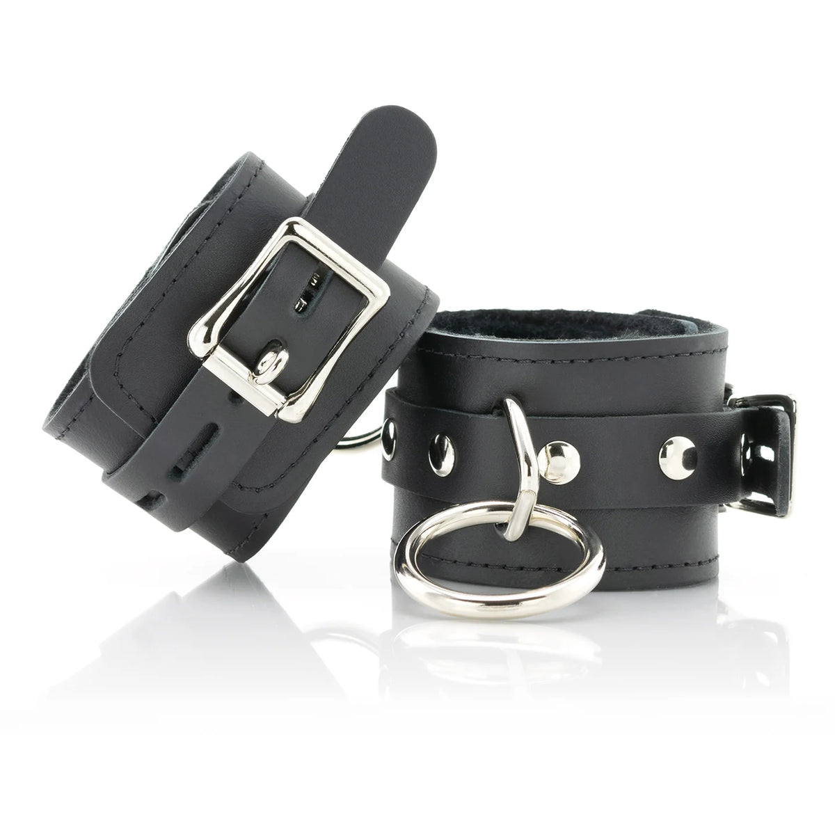 Locking Leather Cuffs - faux fur lined — Venus Envy